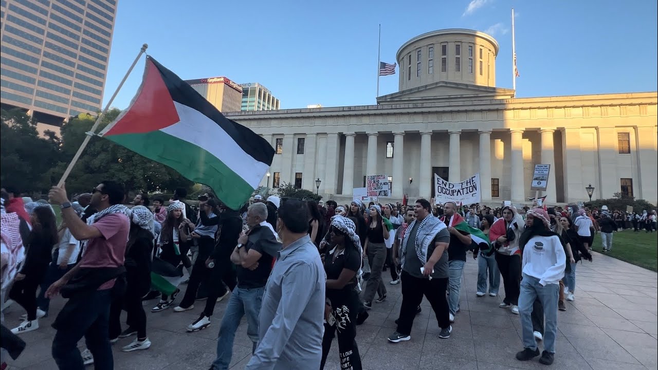 LIVE: ‘Day of Resistance’ Protest for Palestine at Ohio Statehouse in ...