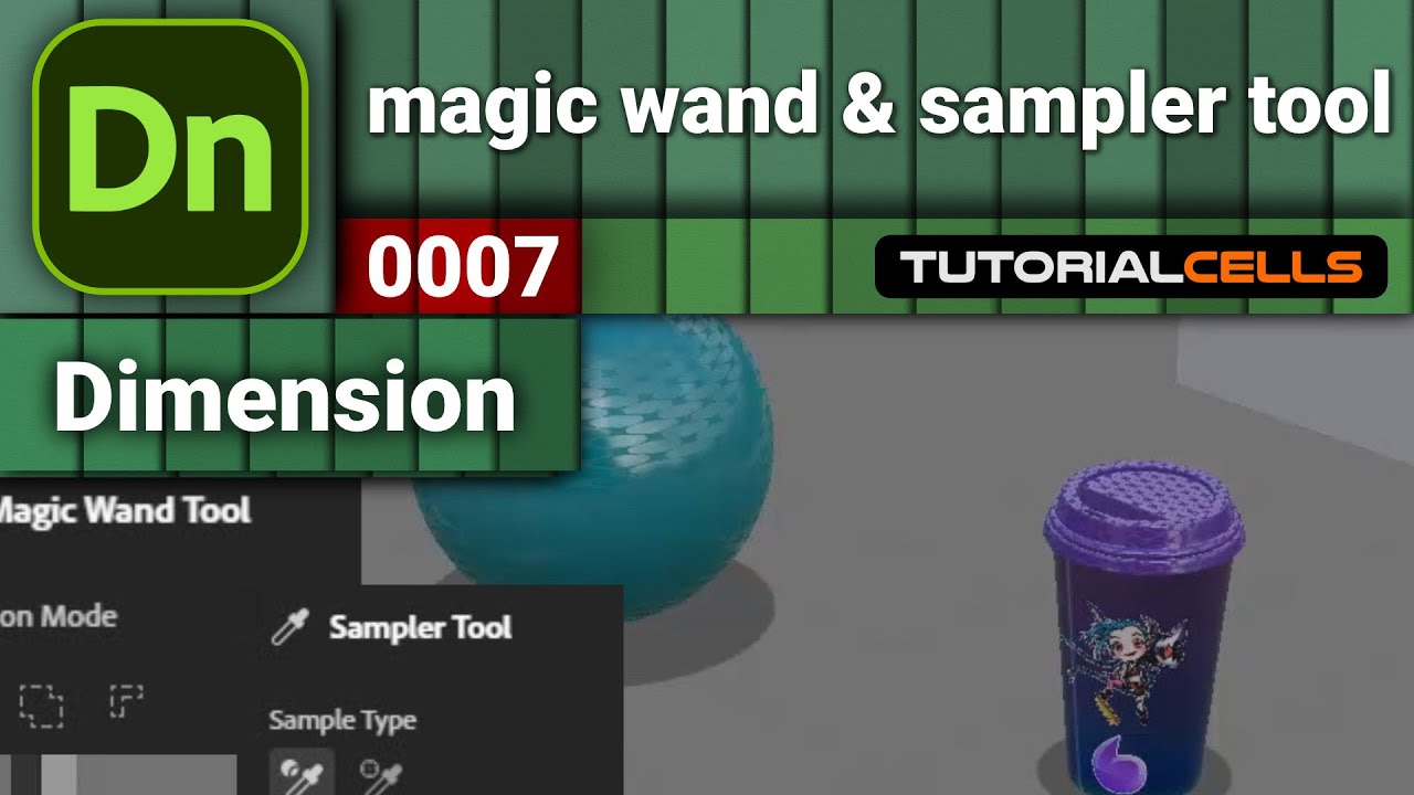 0007. magic wand tool, color & material sampler tool in dimension - YouTube
