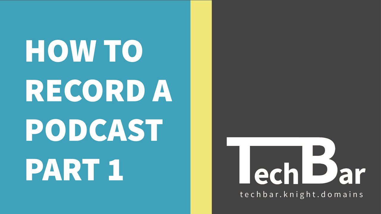 How to record a podcast in the Tech Bar Studio - YouTube