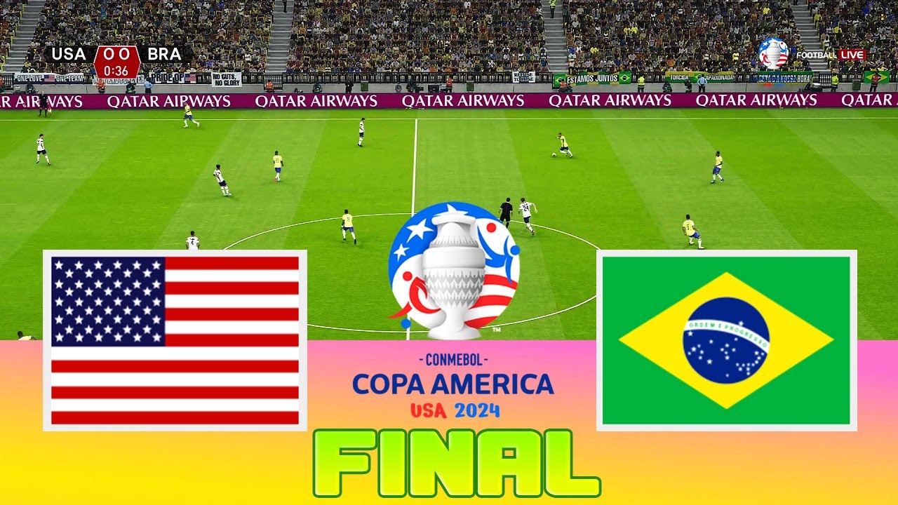 USA vs BRAZIL - Final Copa America 2024 | Full Match All Goals ...