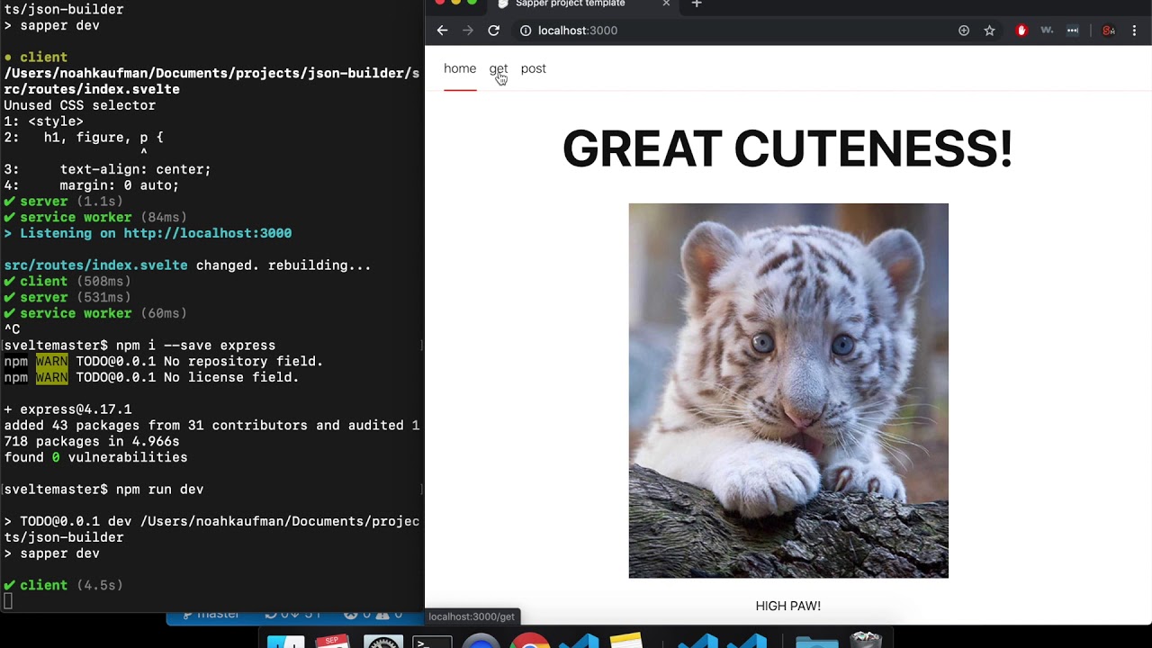 Sapper - Get/Post Data (How to build an API) - YouTube