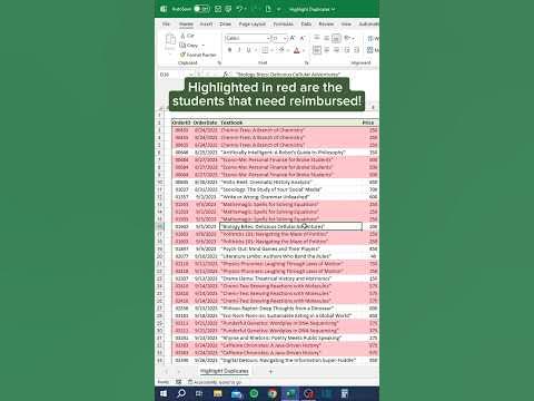 How to highlight duplicate values in Excel! #excel #exceltips #exceltutorial - YouTube