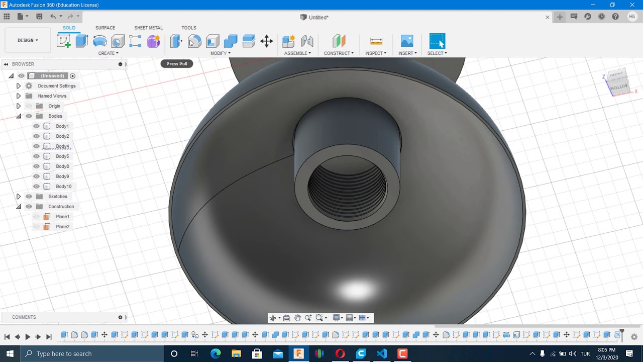 Fusion360 - Desk Lamp Modelling - YouTube