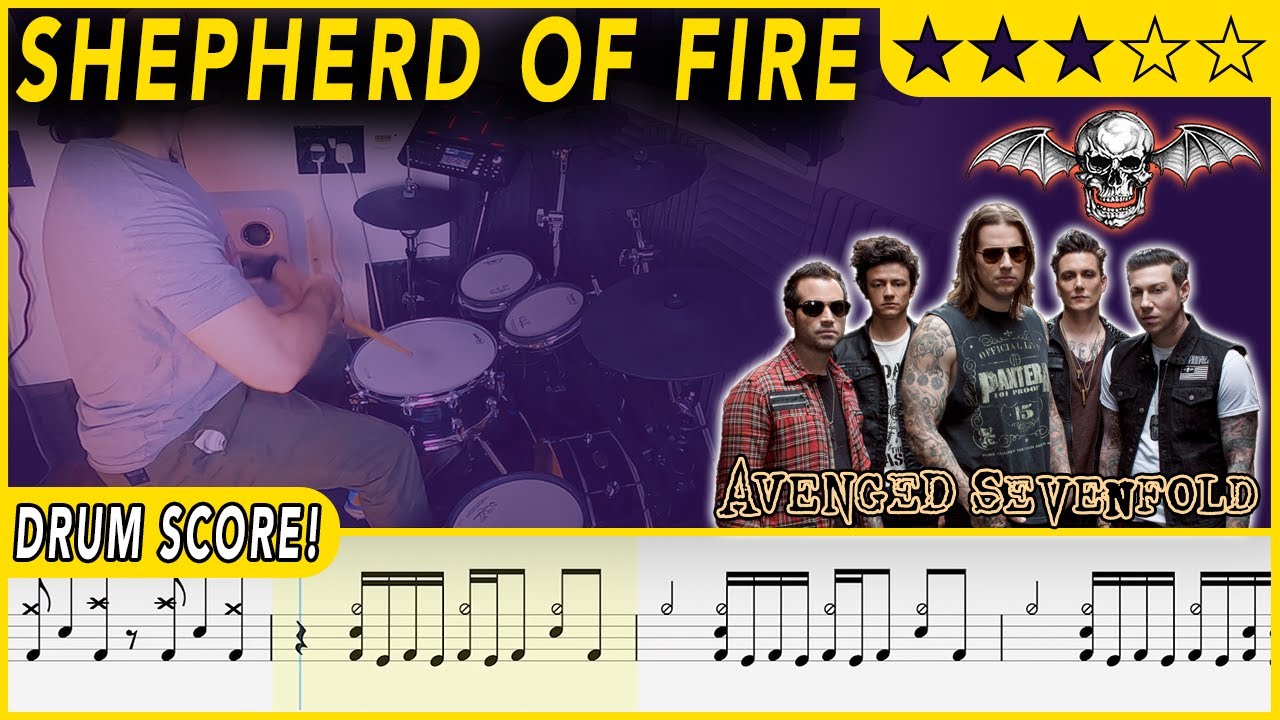 Shepherd of Fire - Avenged Sevenfold | DRUM SCORE Sheet Music | #489 ...