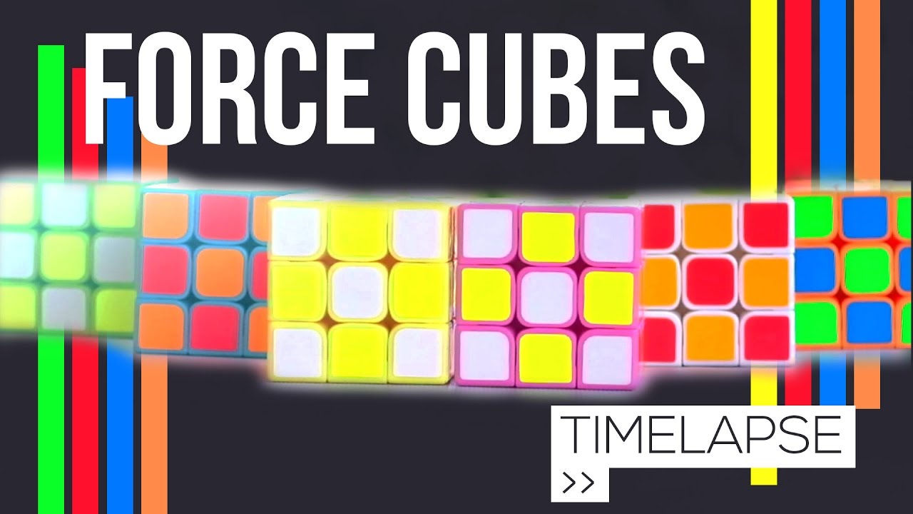 Force Cubes Timelapse! Custom Colored Speedcubes - YouTube