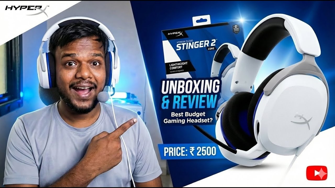 HyperX Cloud Stinger 2 Core Unboxing 🔥| Best Gaming Headphones Under ...