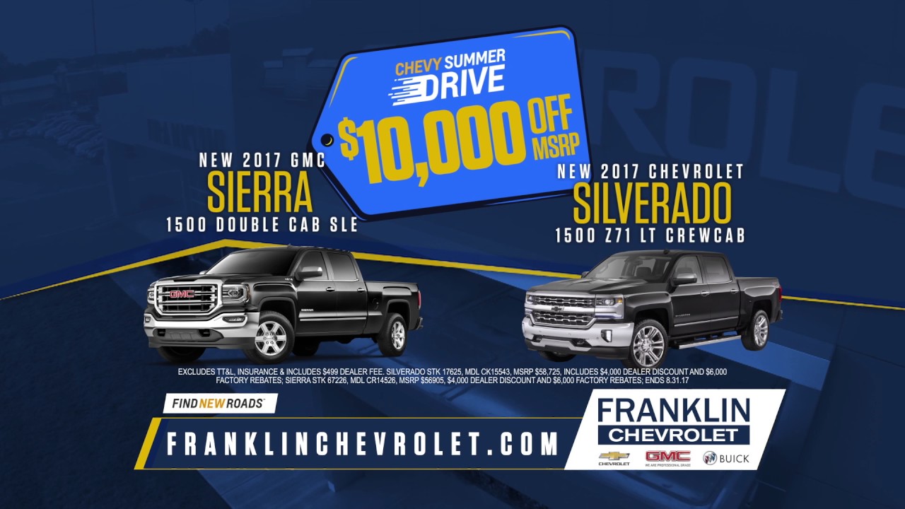 Franklin Chevrolet - Chevy Summer Drive - YouTube