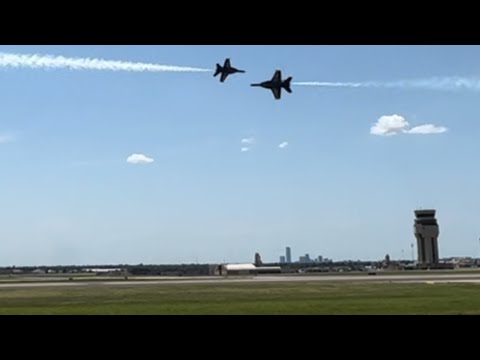 Blue Angels head on pass into roll and climb - YouTube