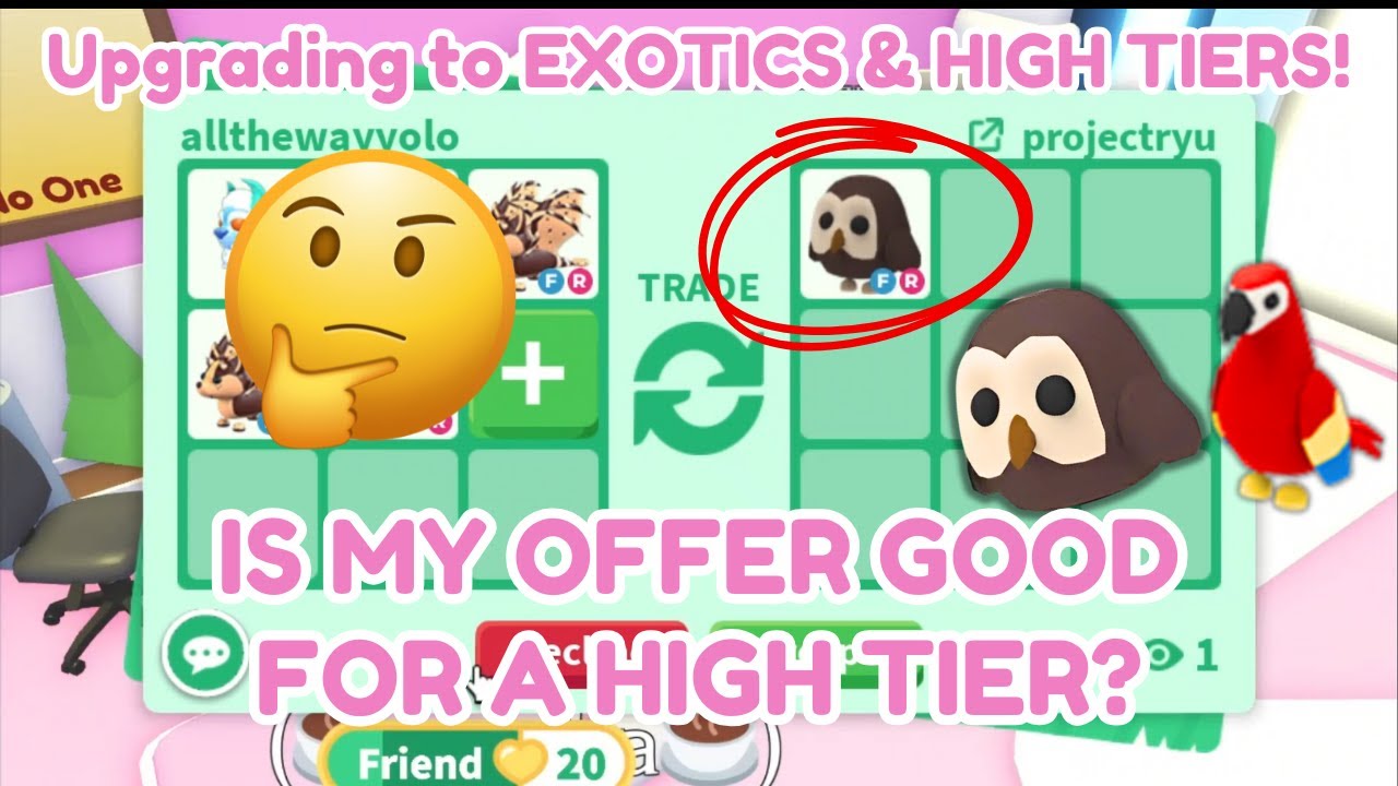 😱Upgrading my inventory to EXOTICS & HIGH TIERS!!😱| Adopt Me Trading ...