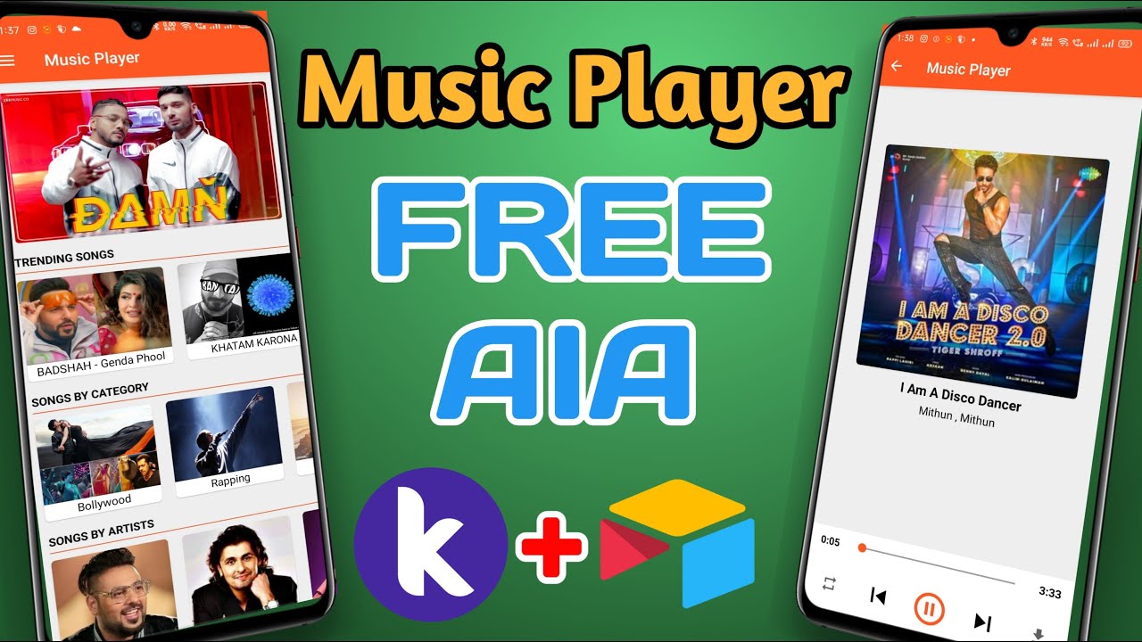How to make Music Player App in Kodular | Free AIA file | In Telugu ...