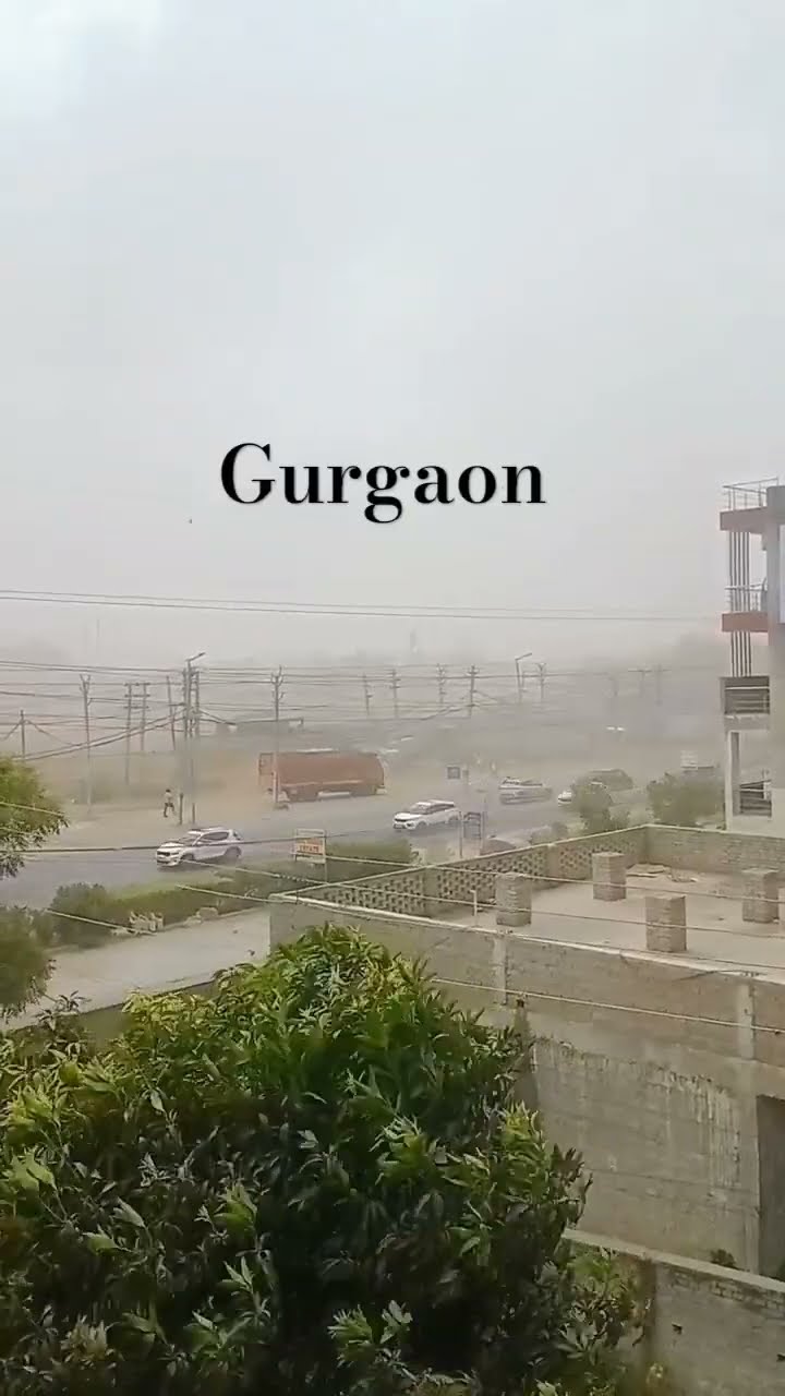 gurgaon weather #nature #rain #unedit - YouTube