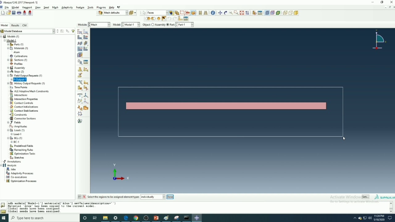Cantilever beam with udl in Abaqus| Abaqus for beginners| Learn Abaqus Step by step| Abaqus ...