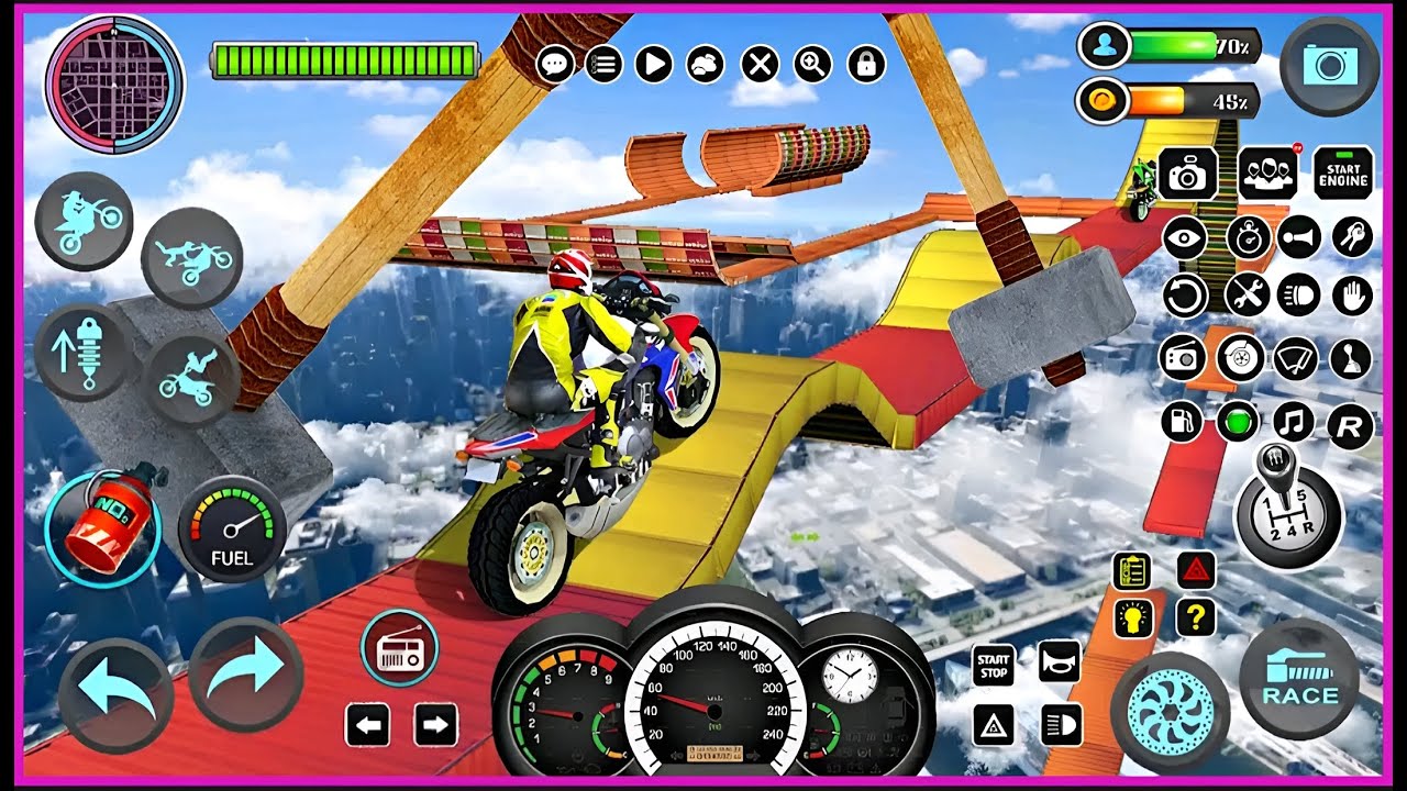 Impossible Mega Ramp Moto Bike Rider - Bike Stunt Games 3D - Android ...