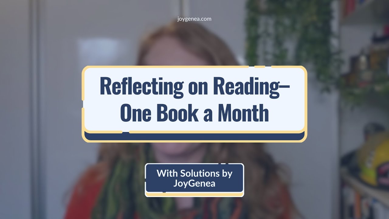 Reflecting on Reading– One Book a Month - YouTube