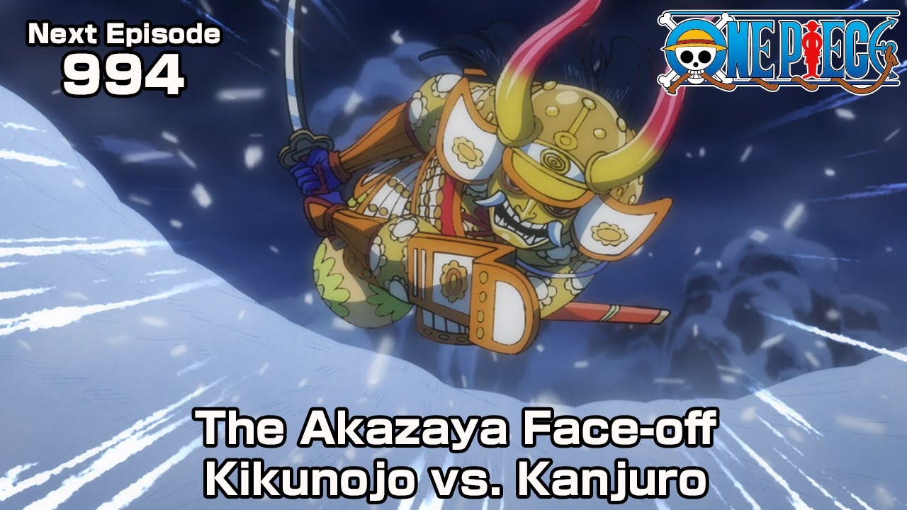ONE PIECE episode994 "The Akazaya Face-off Kikunojo vs. Kanjuro" - YouTube