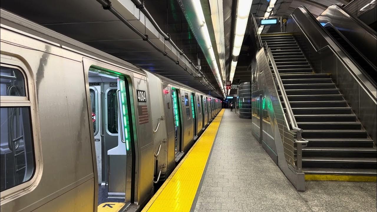 MTA New York City Subway Far Rockaway Bound Kawasaki R211A (A) Train via (Q) Line @ 86 Street ...