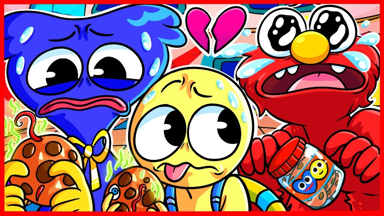 HUGGY WUGGY & PLAYER IS SO SAD WITH ELMO! Poppy Playtime Animation #19 ...