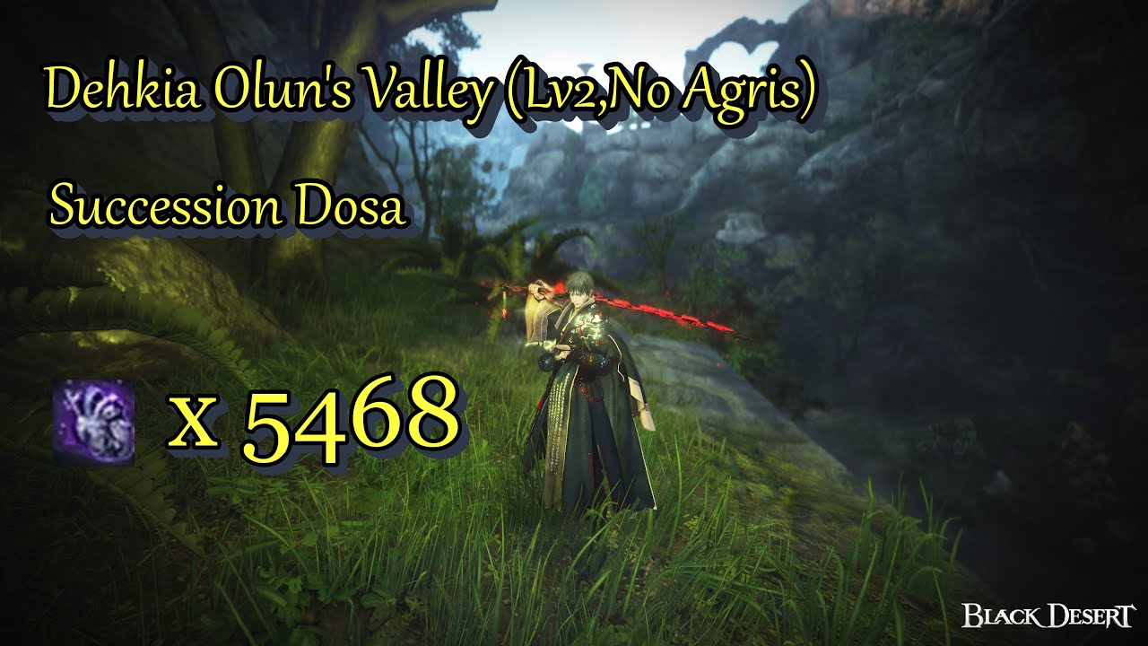 BDO Succession Dosa Dehkia Olun's Valley (Level 2 No Agris) 5468 Trash/h 검은사막 전승 도사 데키아 올룬 PVE ...