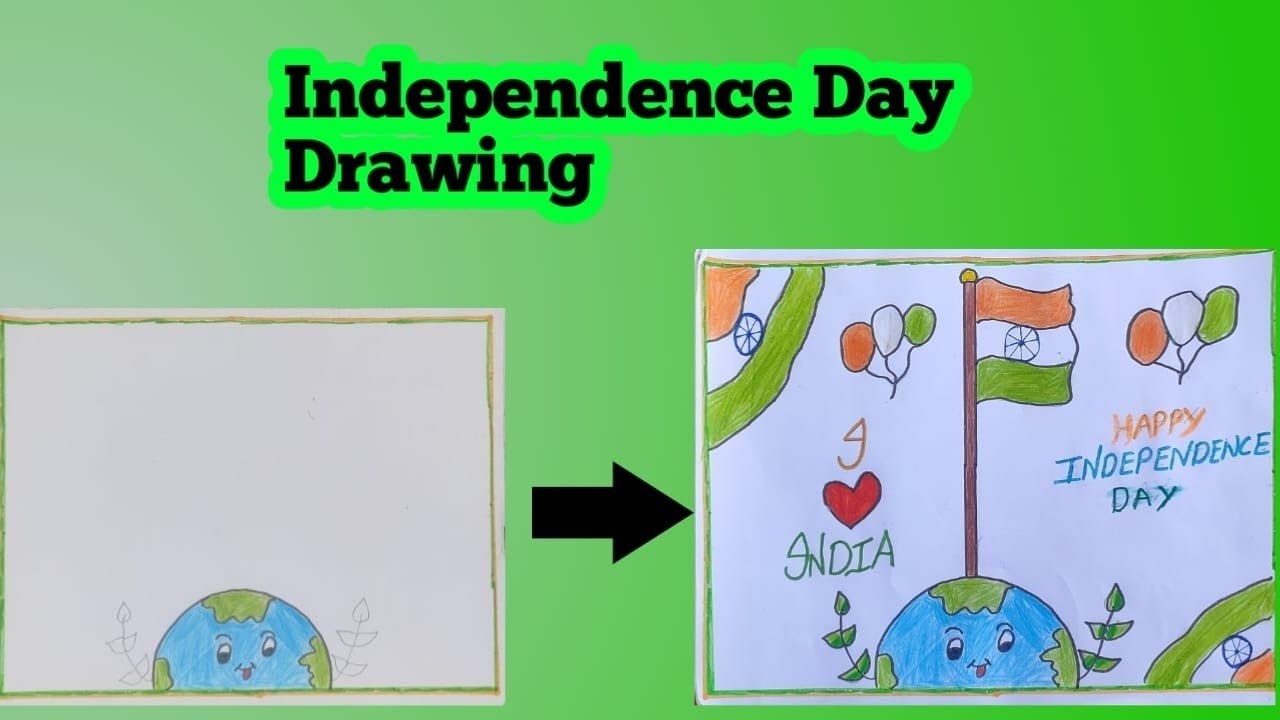 Independence Day Drawing/Independence Day Poster/How To Draw ...