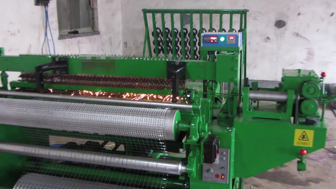 welded mesh machine - YouTube