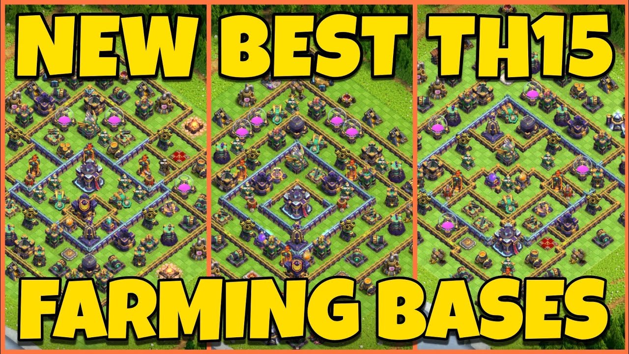 NEW BEST TOWN HALL 15 (TH15) FARMING BASE LINK | TH15 HYBIRD, TROPHY ...
