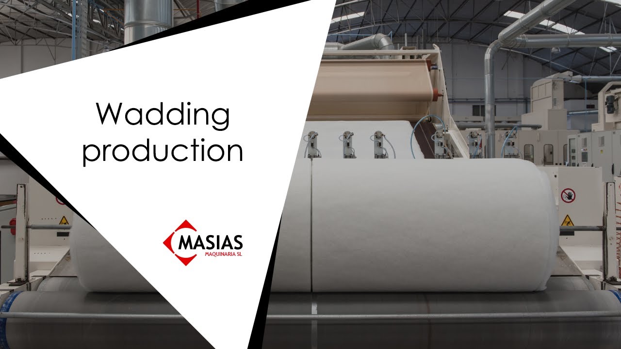 Wadding production line - YouTube