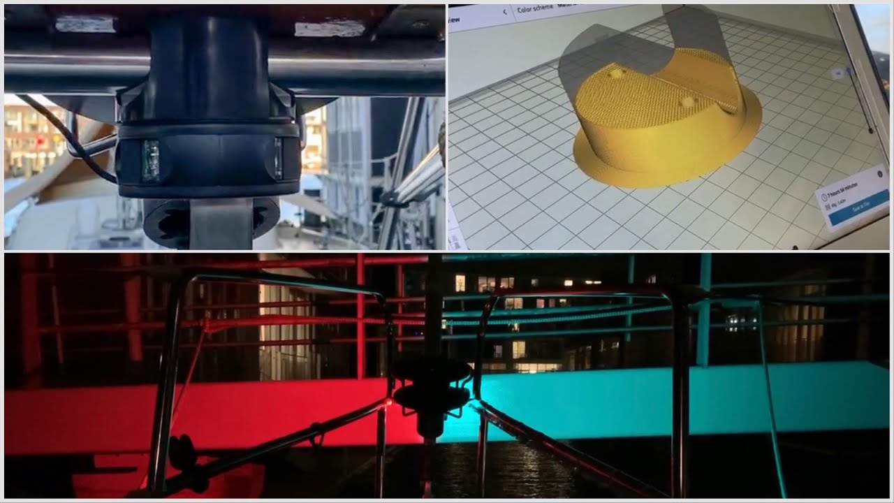 008 How to install navigation light on pulpit with 3D printed bracket ...
