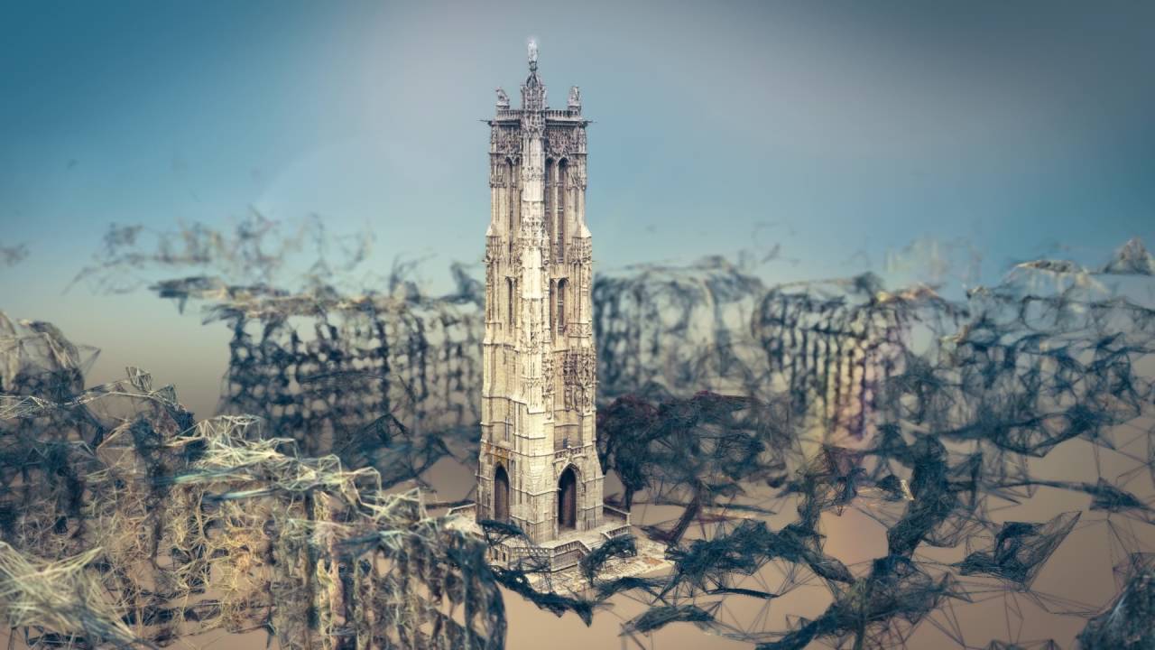 CGI 3D Modeling of the Tour Saint-Jacques Paris by - Iconem - YouTube