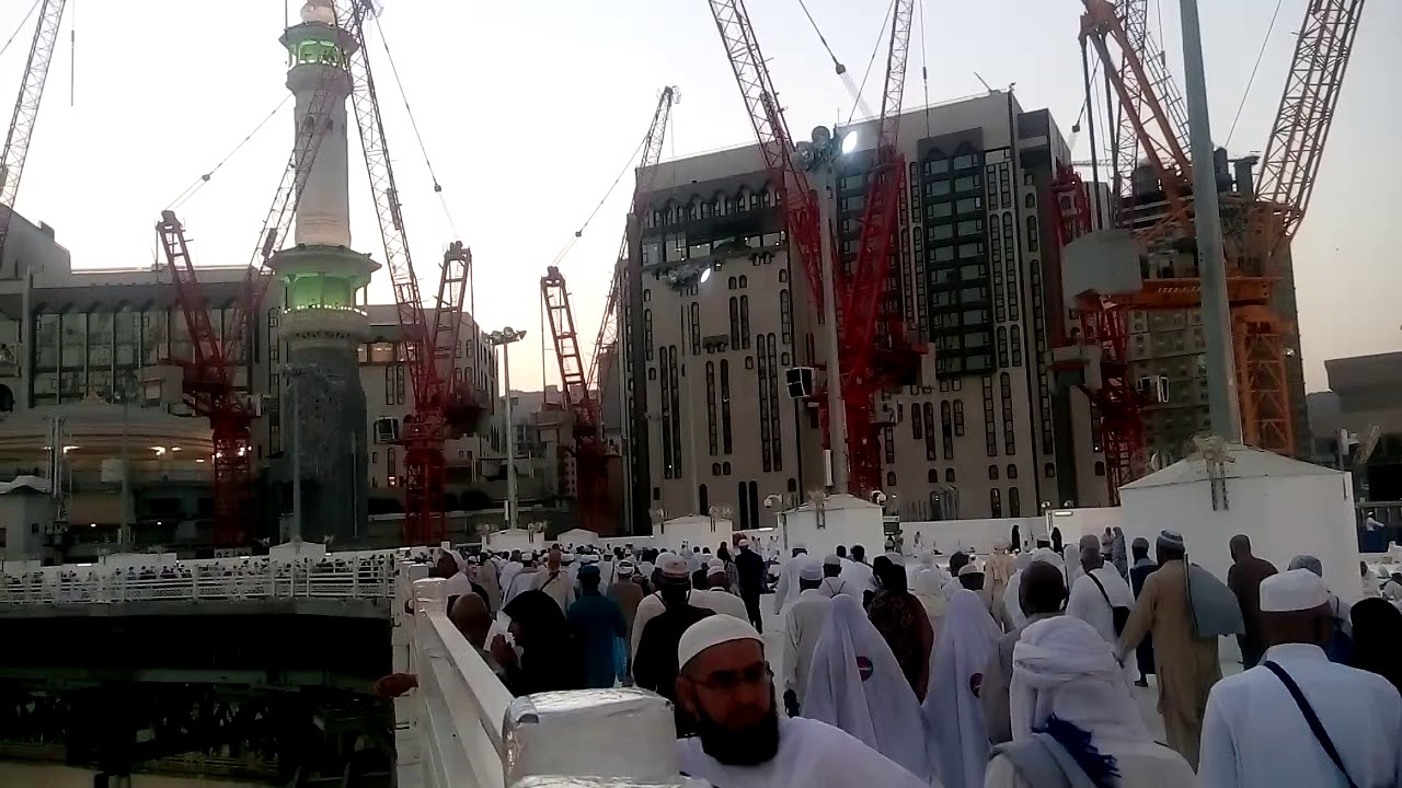 Tawaaf around the kaaba, 1st & 2nd floor of the mataaf ring & on the 3 ...