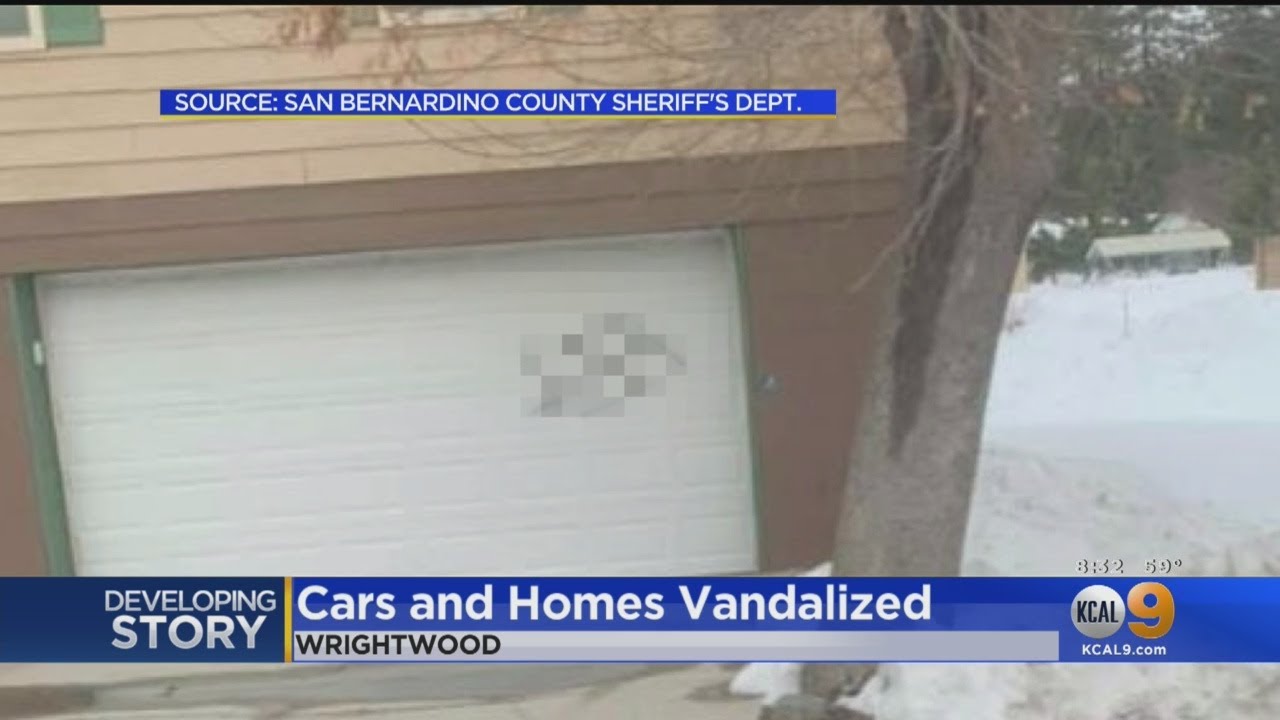 Cars, Garage Door, Stop Sign Tagged With Swastikas In Wrightwood - YouTube