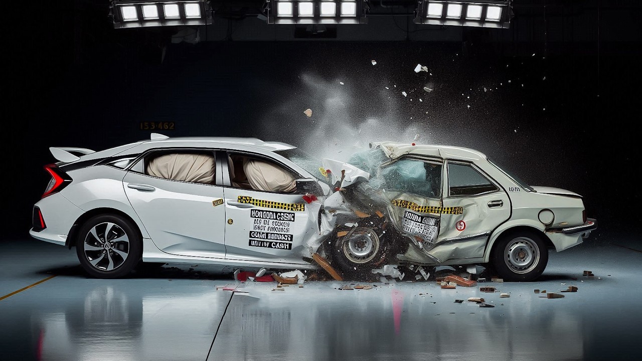 OLD VS NEW GENERATION HONDA CIVIC CRASH TEST (1979 - 2025) - YouTube
