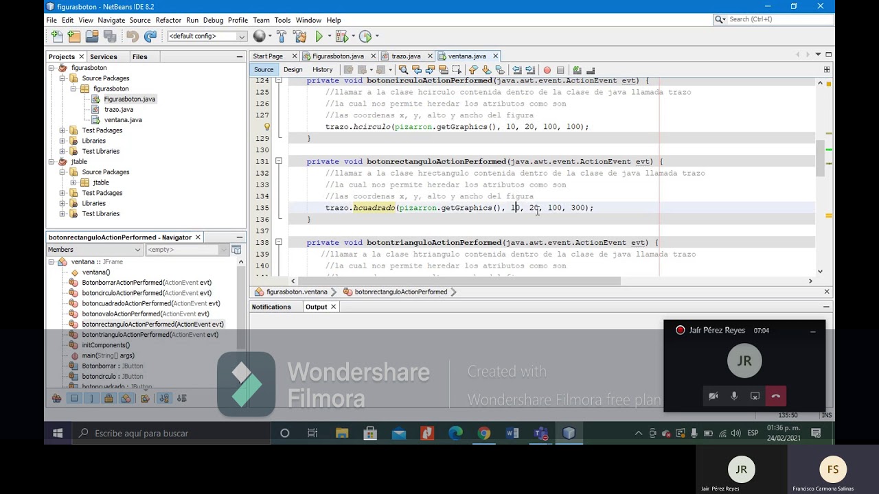 Realizar un programa en java que permita dibujar 5 figuras geométricas ...