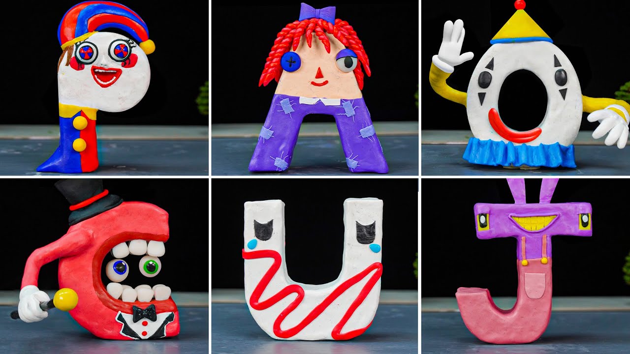 😱 ALL THE AMAZING DIGITAL CIRCUS Character in ALPHABET LORE Sculptures ...