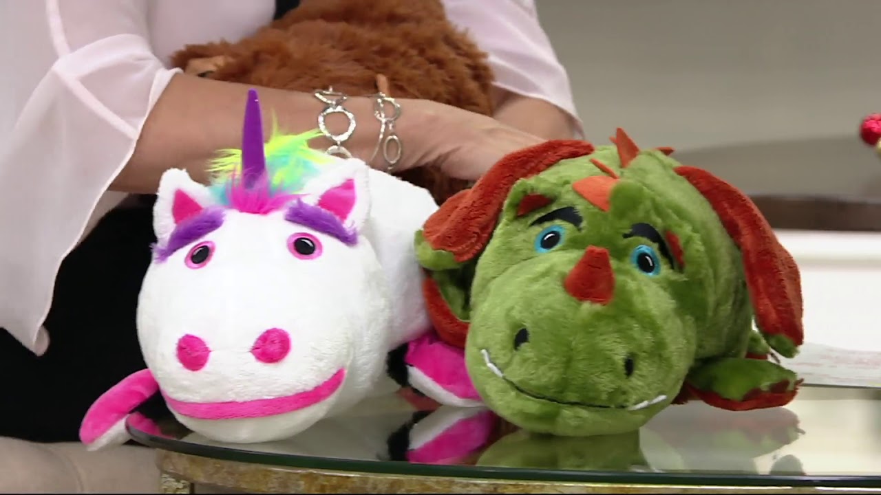 Flip Pets Set of Two 2-in-1 Plush Animal Buddies on QVC - YouTube