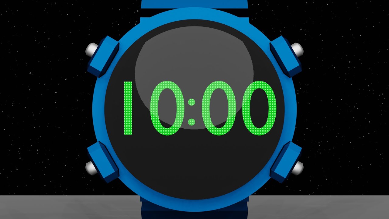 10 Minute Timer - Digital Watch - YouTube
