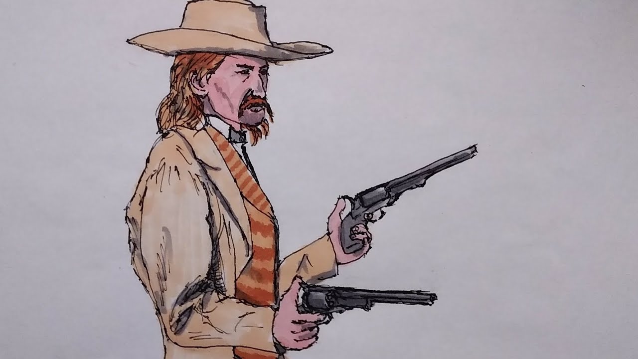 Cowboy drawing Wild Bill Hickok - YouTube