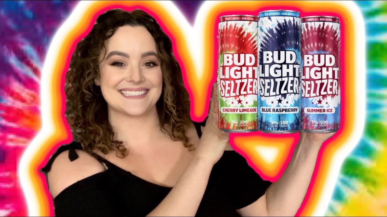 Bud Light Retro Tie Dye Pack Spiked Seltzer Review 🌈☀️🍒🍋👙 Cherry Lime ...