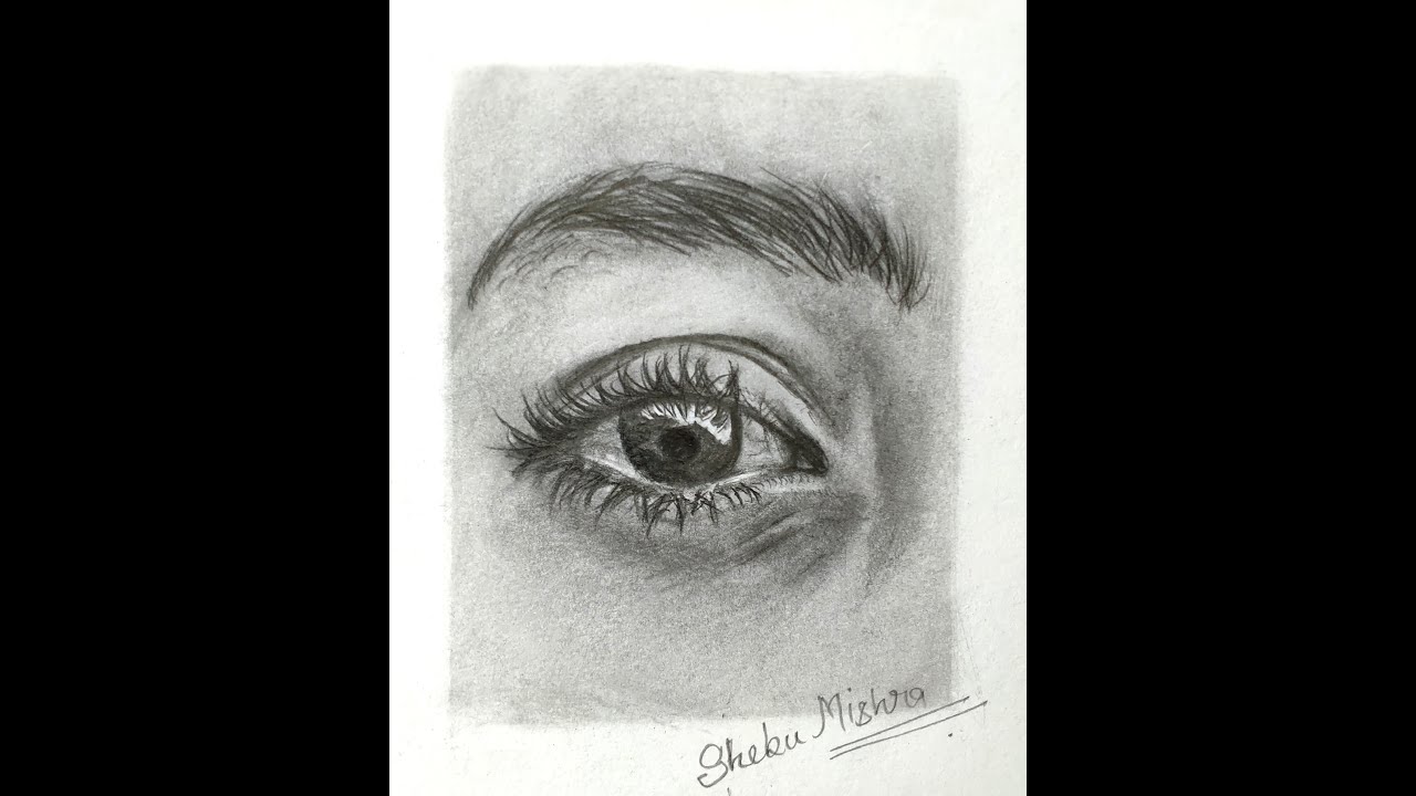 How to draw Eyes | Front View - YouTube