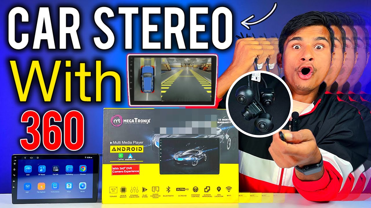 Android Car Stereo With 360° Bird View Camera Combo Setup - YouTube