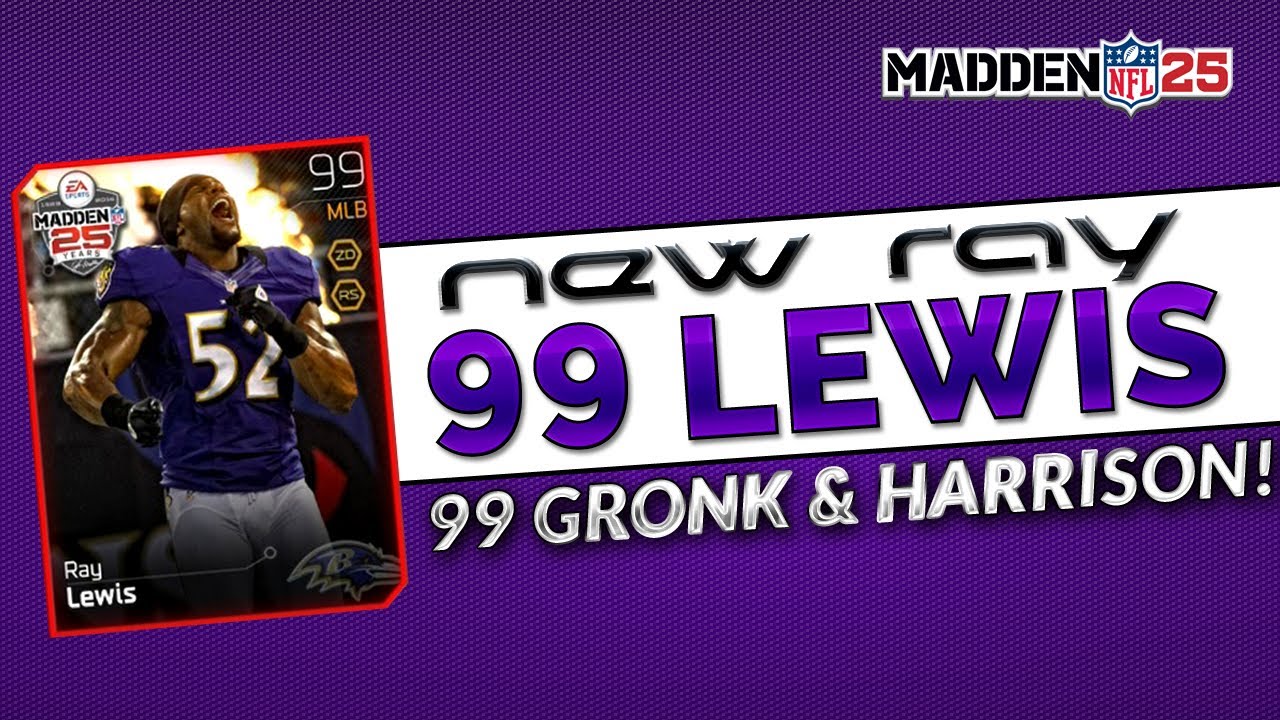 MUT 25 - NEW 99 Ray Lewis - 99 Rob Gronkowski - 99 James Harrison - MUT ...