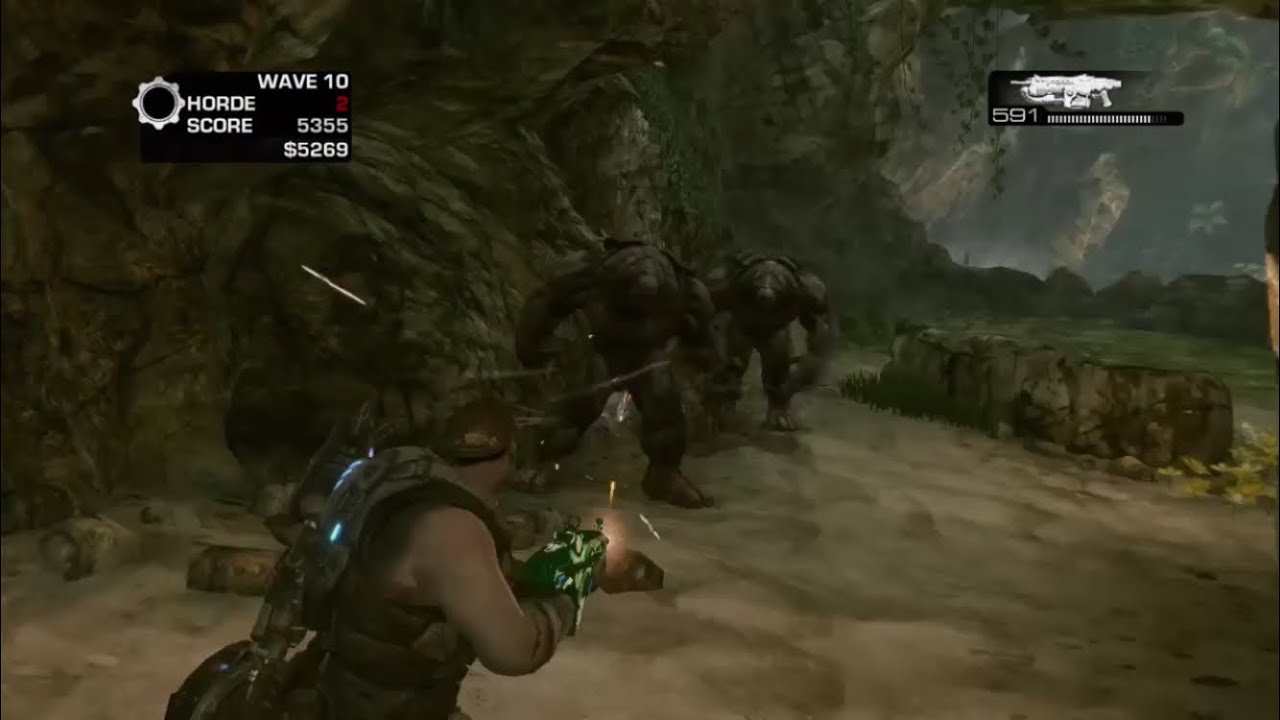 Gears of War 3 Horde mode battling against 2 berserker bosses - YouTube