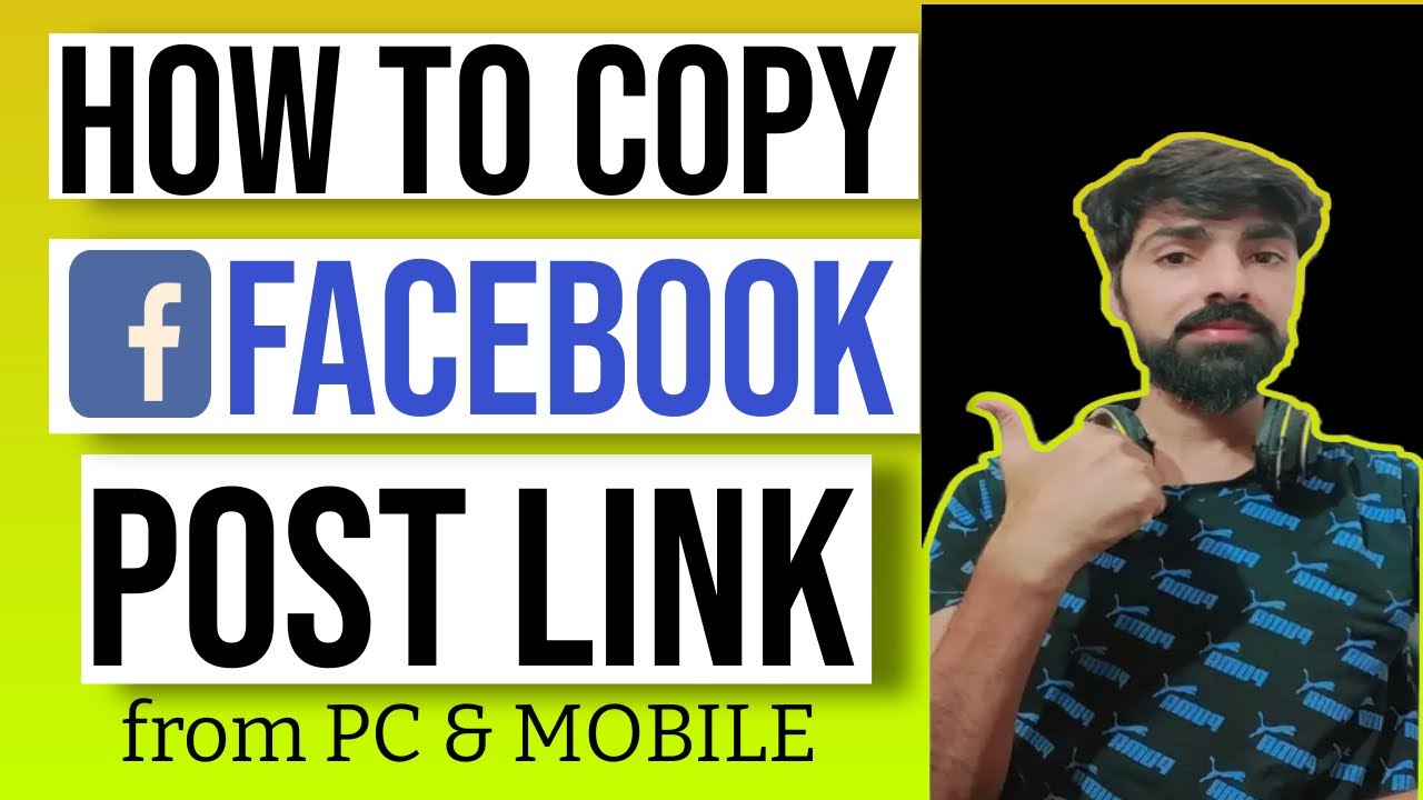 How to copy Facebook Post and Video link from PC & MOBILE - YouTube