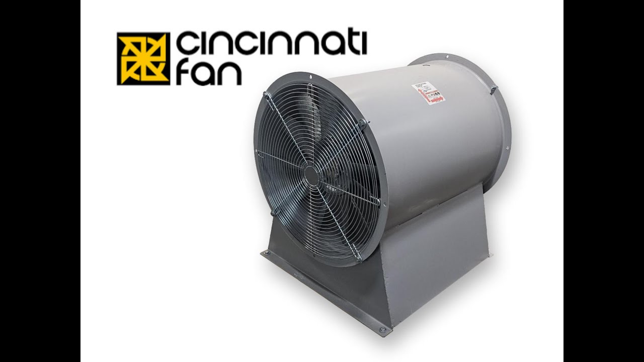 7,500 CFM @ 0.8" SP Cincinnati Fan Model DDF2.0-24 Tube Axial Duct ...