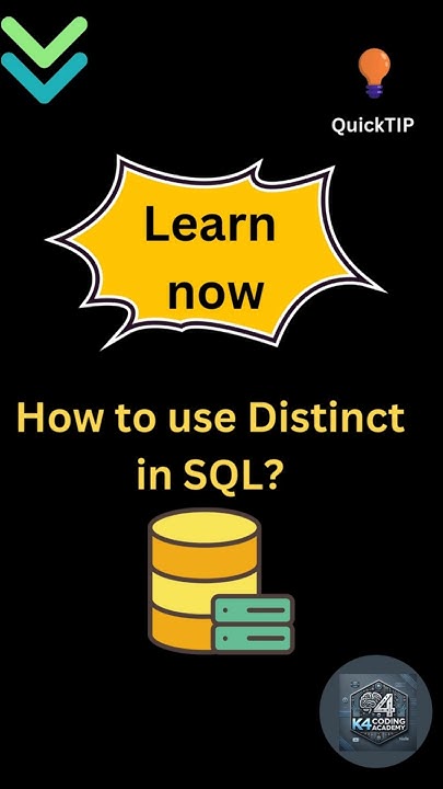 HOw to use distinct in SQL - YouTube