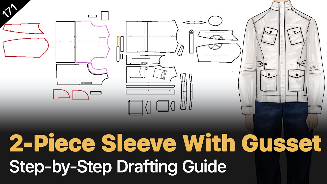 Men’s Jacket Pattern Drafting: Sleeves, Collar, Lining & Facing ...