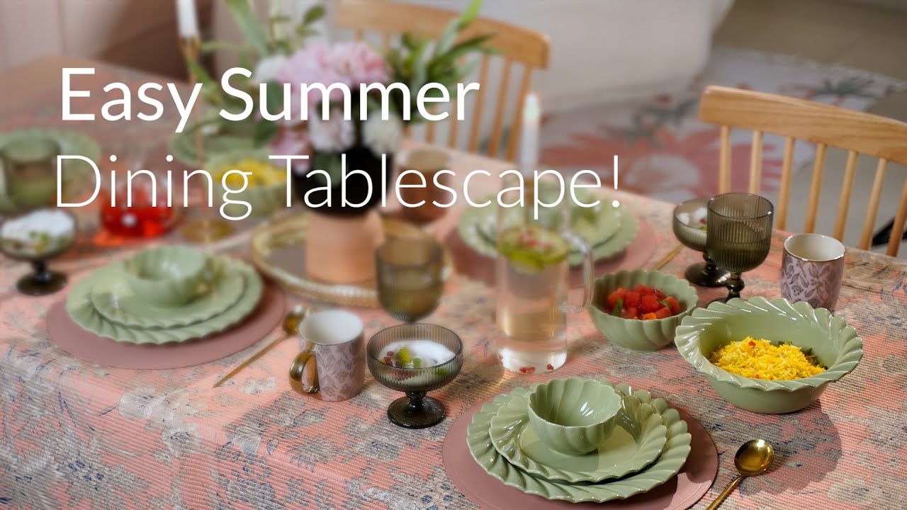 Easy Dining Table Setup Idea: Summer Feasts Made Simple - YouTube