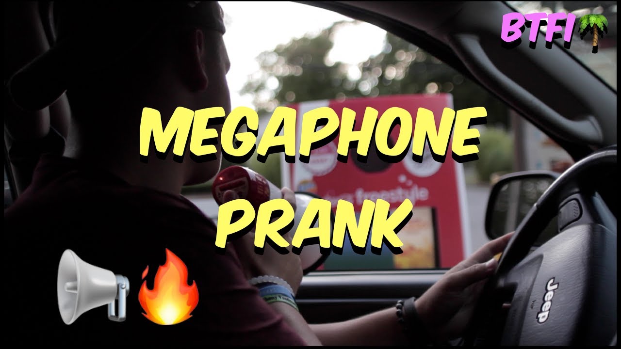 MEGAPHONE DRIVE THRU PRANK!! (GONE WRONG & CAUGHT) - YouTube