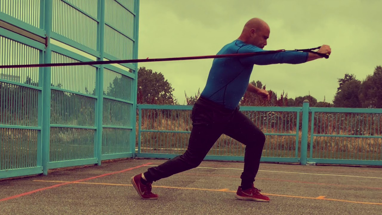 Explosive Step Outs Using Resistance Bands - YouTube
