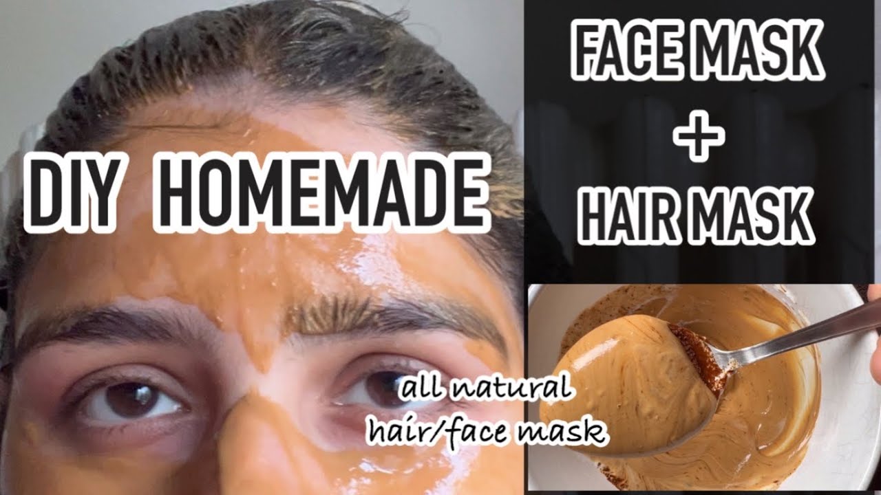 DIY HOMEMADE FACE AND HAIR MASK| 2 in 1| NATURAL HAIR MASK| ALL NATURAL ...