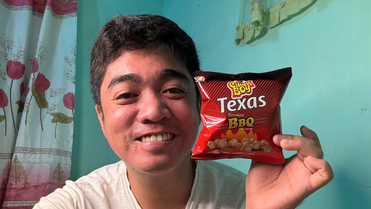 PINOY SNACKS: Chick Boy Texas Smoked BBQ Flavor | TASTE TEST | BATANG ...